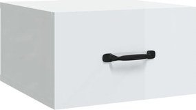 vidaXL Nástěnný noční stolek 35 x 35 x 20 cm [812864] Barva: bílá s vysokým leskem