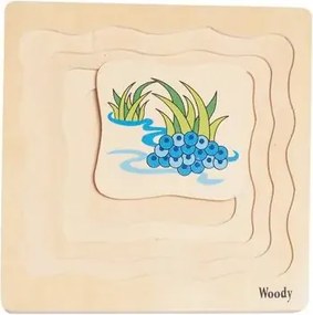 Woody Puzzle na desce ´´Vývoj žáby´´ / od 3 let
