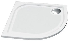 A-Interiéry Sprchová vanička z litého mramoru - čtvrtkruh Noris HR 100 (100x100x3 | R 55 cm) - norishr100