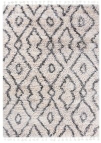 Kusový koberec shaggy Daren krémově šedý 140x200cm