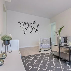 Designová dřevěná mapa světa na stěně | SENTOP PR0496