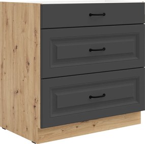 Kuchyňská linka STILO gr | 120 + 230 cm | PREMIUM BOX zásuvky | UNI dvířka | artisan/grafit