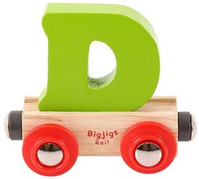 Bigjigs Rail Vagónek dřevěné vláčkodráhy - Písmeno D