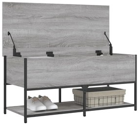 Úložná lavice šedá sonoma 100 x 42,5 x 47 cm kompozitní dřevo