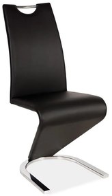 Casarredo Jídelní čalouněná židle H-090 černá/chrom