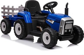 LEAN CARS Bateriový traktor s přívěsem XMX611 modrý