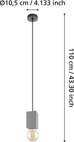 Eglo 43597 - Lustr na lanku PRESTWICK 1xE27/40W/230V
