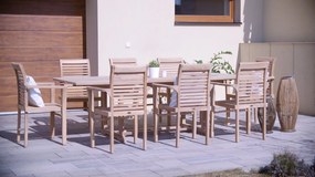 Nábytek Texim Faisal I. hranatý zahradní nábytek teak set 1+8