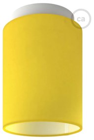 creative cables Fermaluce pastel s válcovým stínidlem, ø 15cm v18cm, kovové nástěnné nebo stropní svítidlo Barva: Bílá-žlutá