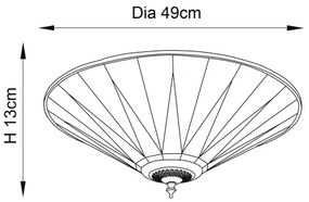 Endon 70240 - Stropní svítidlo Tiffany DARK STAR 2xE27/40W/230V pr. 49 cm