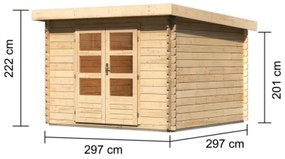 Dřevěný zahradní domek BASTRUP 5 Lanitplast Antracit