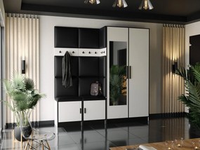 Šatní skříň Roj21 - 211,2x205x39cm bílý + černý