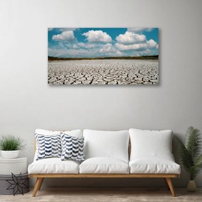 Obraz na plátně Vyschlá Řeka Krajina 120x60 cm