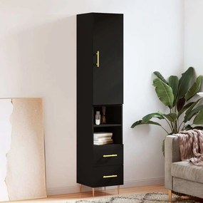 vidaXL Skříň highboard 34,5 x 34 x 180 cm kompozitní dřevo [3198905] Barva: Černá