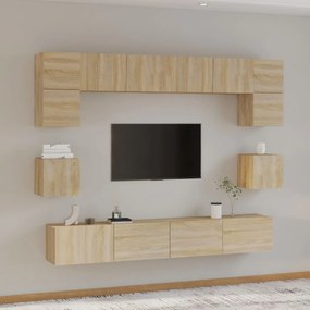 8dílný set TV skříněk dub sonoma kompozitní dřevo 3114416