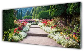 Plexisklo-obraz Park Květiny Schody Zahrada 125x50 cm