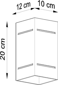 Sollux Lighting Nástěnné svítidlo BLOCCO šedé
