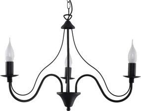 Lustr SOLLUX Minerwa 3 E14 3x40W bez zdroje SL.0217 černá