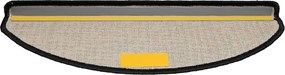 Schodové rohože 15 ks 65 x 21 x 4 cm černé, půlkulaté, velké 133901