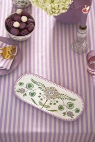 Pip Studio Lily &amp; Lotus oválný tác 33,3x15,5cm, bílý (Porcelánový oválný tác)