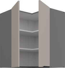 ARIA ta | horní kuchyňská skříňka 60x60 GN-72 2F (90°) rohová s policemi | 60x60 cm | antracit/béžová