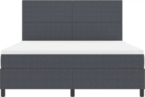 Postel s boxspringem s čelo Tmavě šedá a bílá 180 x 200 cm 3337568