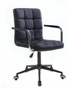 LuxuryForm Židle VERONA na černé podstavě s kolečky -  černá
