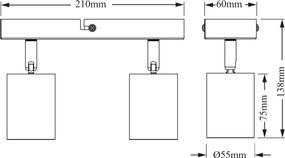 Osram - Bodové svítidlo ELEMENTAL 2xGU10/6W/230V