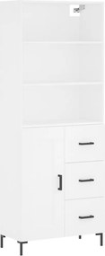 Skříň highboard bílá 69,5 x 34 x 180 cm kompozitní dřevo 3190021
