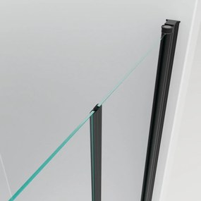 BETA Black 120 Čiré Sprchové dveře do niky dvoukřídlé černé