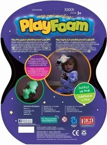 PLAYFOAM Kuličková modelína Sada 1+1 / 4 barevné + 4 svítící kuličky /