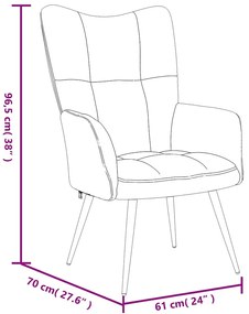 vidaXL Marketos Relaxační křeslo s taburetkou černé sametové