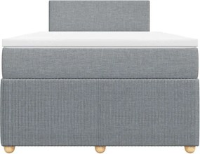 Box spring postel s matrací světle šedá 120x190 cm textil 3287388