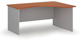 Ergonomický kancelářský pracovní stůl PRIMO GRAY, 1600 x 1200 mm, pravý, šedá/třešeň