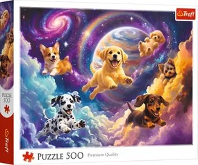 TREFL Puzzle Vesmírná štěňátka / 500 dílků / 48 x 34 cm