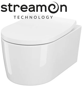 CERSANIT - Závěsná WC mísa INVERTO se systémem STREAM ON, bez sedátka K671-001