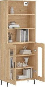 Skříň highboard dub sonoma 69,5 x 34 x 180 cm kompozitní dřevo 3189336