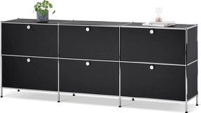 Tchibo - Odkládací skříňka CN3 se 6 výklopnými dvířky, černá