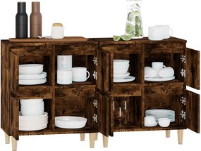 Příborníky 2 ks kouřový dub 60 x 35 x 70 cm kompozitní dřevo 3185756