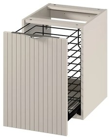 Cersanit Tirso, nízká doplňková skříňka s košem na prádlo 400x446x551 mm, béžová matná, S1017-030