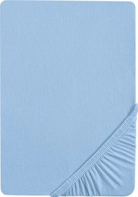 Biberna Napínací prostěradlo žerzej-elastan, výška rohu do 25 cm. (ledově modrá, 140-160 x 200 cm)