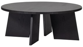 Černý kulatý konferenční stolek ø 90 cm Fries – Basiclabel