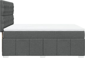Box spring postel s matrací tmavě šedá 140x200 cm textil 3293999