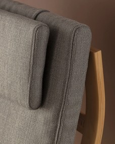 Sedák na křeslo IKEA Poäng II barva béžová látka pletený vzor