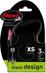 Flexi Black Design XS lanko 3m černo-růžové / Vodítko