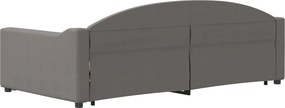 Válenda s přistýlkou a zásuvkami taupe 100 x 200 cm textil 3197574