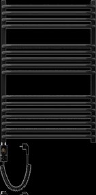Mexen Apollo, elektrické topné těleso 860x550 mm + topná tyč 600 W, černá, W117-0860-550-2600-70