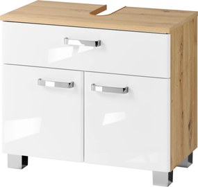 Livarno® Skříňka pod umyvadlo Palermo, bílá/dub