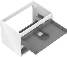 Mexen Box-A, závěsná skříňka 70 cm, 2 zásuvky, bílá lesklá, 91AX0-0700-470-2-00