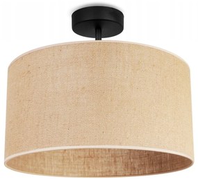 Stropní svítidlo Juta, 1x jutové stínítko, (výběr ze 2 barev konstrukce), (fi 40cm)